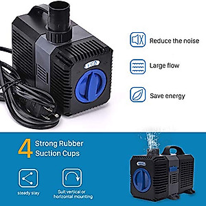 1375GPH Adjustable Flow Submersible Frequency Water Pump Aquarium Fish Pond Hydroponics
