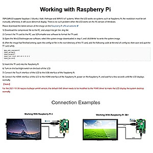 Ingcool 7 Inch Capacitive Touchscreen Monitor IPS Display 1024x600 7" HDMI LCD Module for Raspberry Pi 4B/ 3B+/A+/B/ 2B/ B+/A+/ Zero W, Support Windows 10/8.1/8 / 7