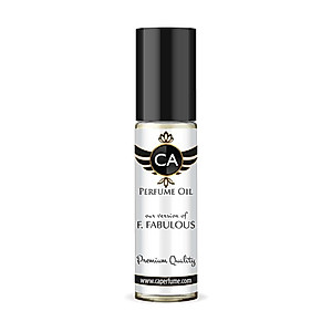 CA Perfume Impression of T. Ford F. Fabulous For General Usage Replica Fragrance Body Oil Dupes Alcohol-Free Essential Aromatherapy Sample Travel Size Concentrated Long Lasting Roll-On 0.3 Fl Oz/10ml