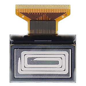 Organic Light Emitting Diode Display, Flexible Organic LCD Display 128x64 Glass 0.96in Compact for DIY(White Displaying)