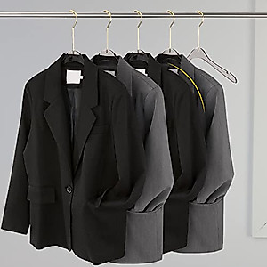 Dyna-Living Acrylic Hangers 15 Pack Stylish Clothes Hangers with Gold Hooks Non-Slip Coat Hangers for Closet, Wardrobe, Clothing Store(Round Head)