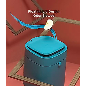 TOWNEW T Air X Orange Self Sealing Trash Can, 3.5 Gallon Automatic Garbage Can with Motion Sensor and Handle, Smart Trash Bin for Living Room Bedroom Kitchen Restroom, Orange