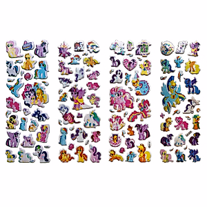 My little Pony Stickers︙200 Puffy Stickers︙8 Sheets Party Favors︙Kids’ Favorite 3D Cute Stickers and Teacher Stickers︙ including Rainbow Dash, Twilight Sparkle, Pinkie Pie, Rarity, Fluttershy and More