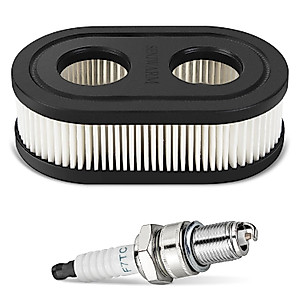 593260 Air Filter Spark Plug Compatible with Troy-Bilt TB110 TB115 TB200 TB230 TB330 TB370 Lawn Mower Air Filter798452 334404、Engines 500 500E 550E 500EX 550EX 625E 675 Series