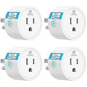 Smart Plug EIGHTREE, Alexa Smart Plugs That Work with Alexa and Google Home, Compatible with SmartThings, Smart Outlet with WiFi Remote Control and Timer Function, 2.4GHz Wi-Fi Only, 4Packs