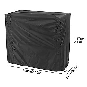 Grill Cover Weatherproof Grill Cover Gas Grill BBQ Cover Outdoor Waterproof Grill Covers Garden Patio Protector for Char Broil Protective Cover(145x61x117cm)