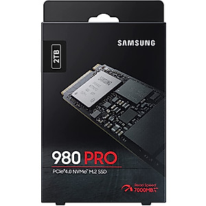 980 PRO SSD 2TB PCIe NVMe Gen 4 Gaming M.2 Internal Solid State Hard Drive Memory Card, Maximum Speed, Thermal Control, MZ-V8P2T0B