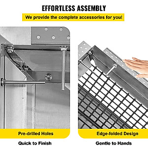 VEVOR Chimney Cap, 13" x 13" Flue Caps, 304 Stainless Steel Fireplace Chimney Cover, Adjustable Metal Spark Arrestor with Bolts Screws, Mesh Chimney Flue Cover for Outside Existing Clay Flue Tile