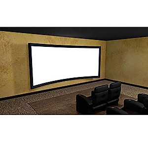 KJHD ZYZMH 4K 16:9 White Woven Acoustic Transparent Customize HD 3D Curved Fixed Frame Projector Screen for Home Cinema Projection Screen (Size : 200 inch)