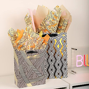 Nature Leaf Forest & Animals Floral Pattern Tissue Gift Wrap Paper 60 Sheets Premium Quality Recyclable Bulk, 26” x 20”, for DIY Art Craft Decoration