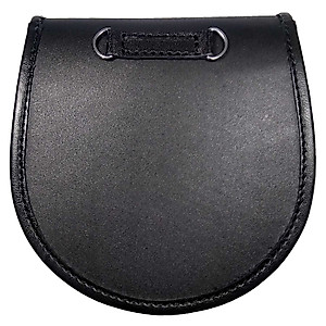 UT Kilts Silver Celtic Cross Leather Sporran