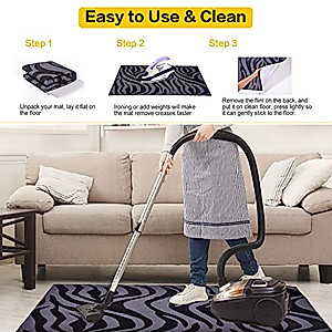 DELAM Office Chair Mat for Hardwood Floor & Tile Floor, Under Desk Chair Mats for Rolling Chair, Computer Chair Mat for Gaming, Large Anti-Slip Floor Protector Rug, Not for Carpet, 47"x35", Pattern
