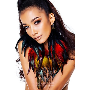 Fashmorus Women Feather Earrings for Women Fashion Dulcet Feather Earrings for Women Dangle