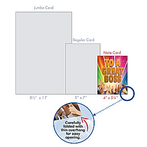 The Best Card Company Great Boss - 20 Assorted Boxed Boss Thank You Note Cards with Envelopes (4 x 5.12 Inch) - Hands Held Out in Appreciation AM5862BYG-B2x10