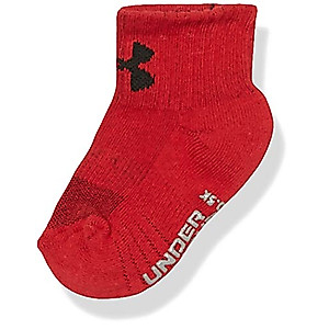 Under Armour boys Multi Pack Quarter Sock, Red, 2-4T US