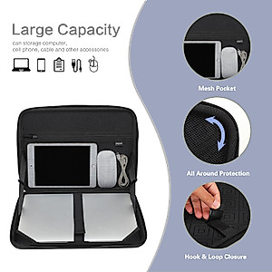 MOSISO Hard Shell Laptop Case Compatible with MacBook Air 13 M2 A2681 A2337 A2179 A1932/Pro 13 M2 M1 A2338 A2251 A2289 A2159 A1989 A1706 A1708, Symmetric Geometric Laptop Bag with Strap, Black