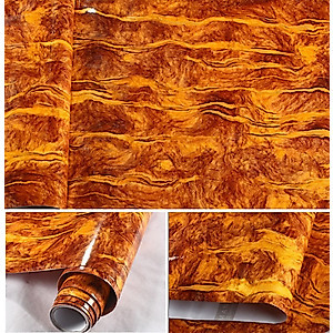 GLOW4U Waterproof Marble Granite Look Contact Paper Kitchen CounterTop Backsplash Table Self Adhesive Film Vinyl Shelf Liner