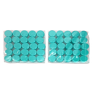 (Quantity: 50 Pieces) Beauticom 5G/5ML Round Clear Jars with Teal Sky Blue Lids for Scrubs, Oils, Toner, Salves, Creams, Lotions, Makeup Samples, Lip Balms - BPA Free