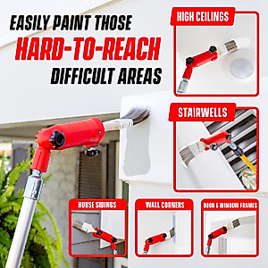 COLBENT Multi-Angle Paint Brush Extender, Paint Edger Tool for High Ceilings | Paint Brush Extension Handle, Corner Painting Tool, Extension Pole Attachments, Long Paint Brush Tool for Painting Pole