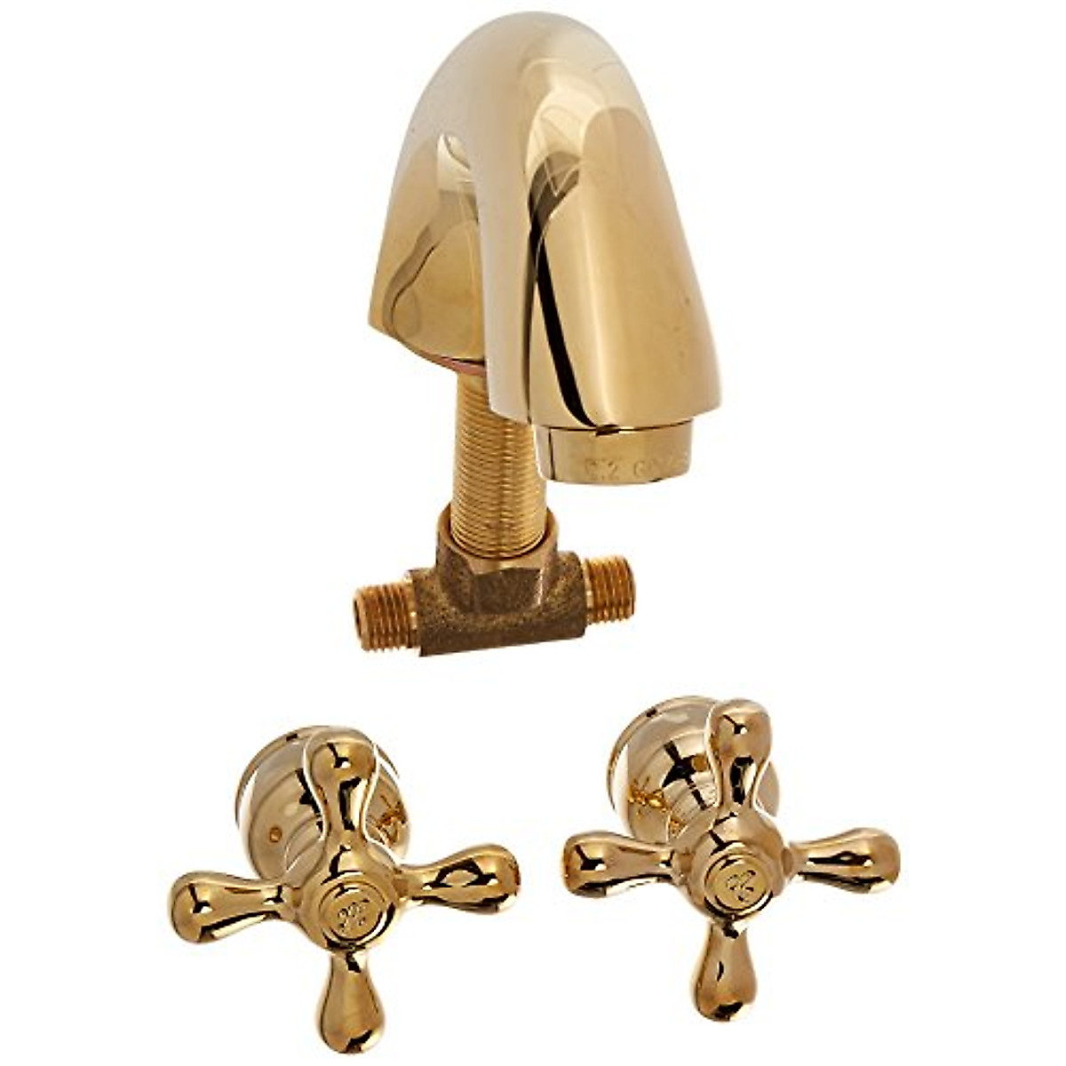 Elements of Design EB942AX Elizabeth 4" to 8" Mini Widespread Lavatory Faucet with Retail Pop-Up, 4-1/2" in Spout Reach, Polished Brass