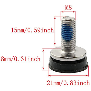 PSCCO 8PCS Bicycle Square Hole Central Axis Crankset Bottom Bracket Waterproof Screws Bicycle Crank Screws Hex Crank Arm Fixing Bolts