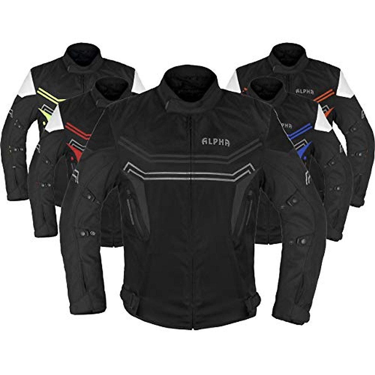Motorcycle Jacket For Men Enduro Dualsport Riding High Visibility Dirtbike Ce Armor Waterproof All Season (BLACK, X-LARGE)