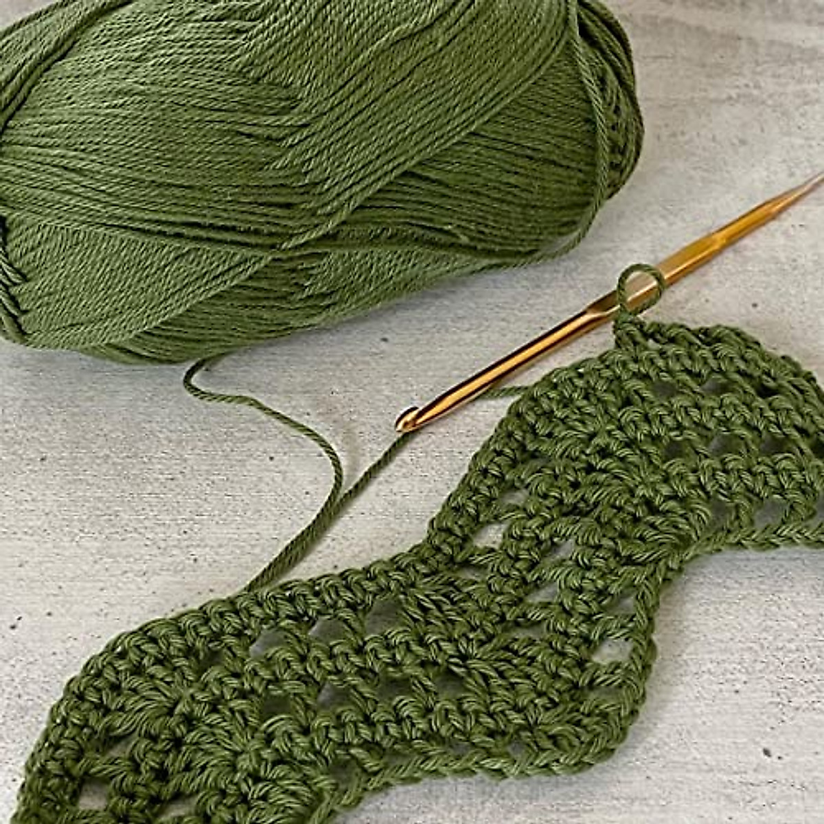 Estako Royal Cotton Classic, 100% Giza Cotton Yarn, Soft, Super Fino 1 for Crochet and Knitting 3.52 Oz (100g) / 273 Yrds (250m) (4053)