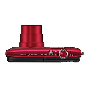 Nikon COOLPIX S3300 16 MP Digital Camera with 6x Zoom NIKKOR Glass Lens and 2.7-inch LCD (Red)