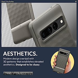 Caseology Parallax [Military Grade Drop Tested] Designed for Google Pixel 7 Pro Case (2022) - Ash Gray