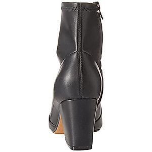 Amazon Essentials Women's Fitted Stretch Heel Boot, Black Shine, 7.5