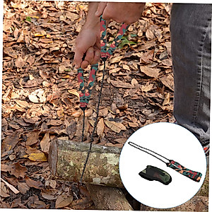 TEHAUX 2pcs Hand Chainsaw Braided Rope Wire Cutter Camping Chain Saws Camping Storage Bag Folding Hand Saws Handy Rope Hand Saws Hand Tools Garden Trimming Tool Zipper Steel The Chain