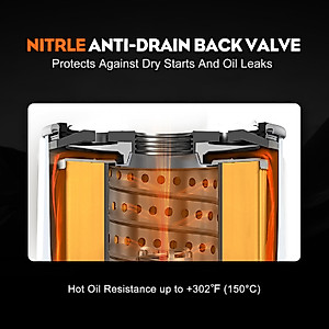 Hipa 49065-7007 Oil Filter Replace for Kawasaki FR600V FR691V FR651V FR730V FS730V FS651V FS600V FR541V FX600V FX730V FS481V 4 Cycle Engine with Fuel Filter (Pack of 2)