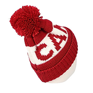 WITHMOONS Canada Beanie Hat Toque Winter Pom Knit Beanies for Men Women JZP0027 (Red)