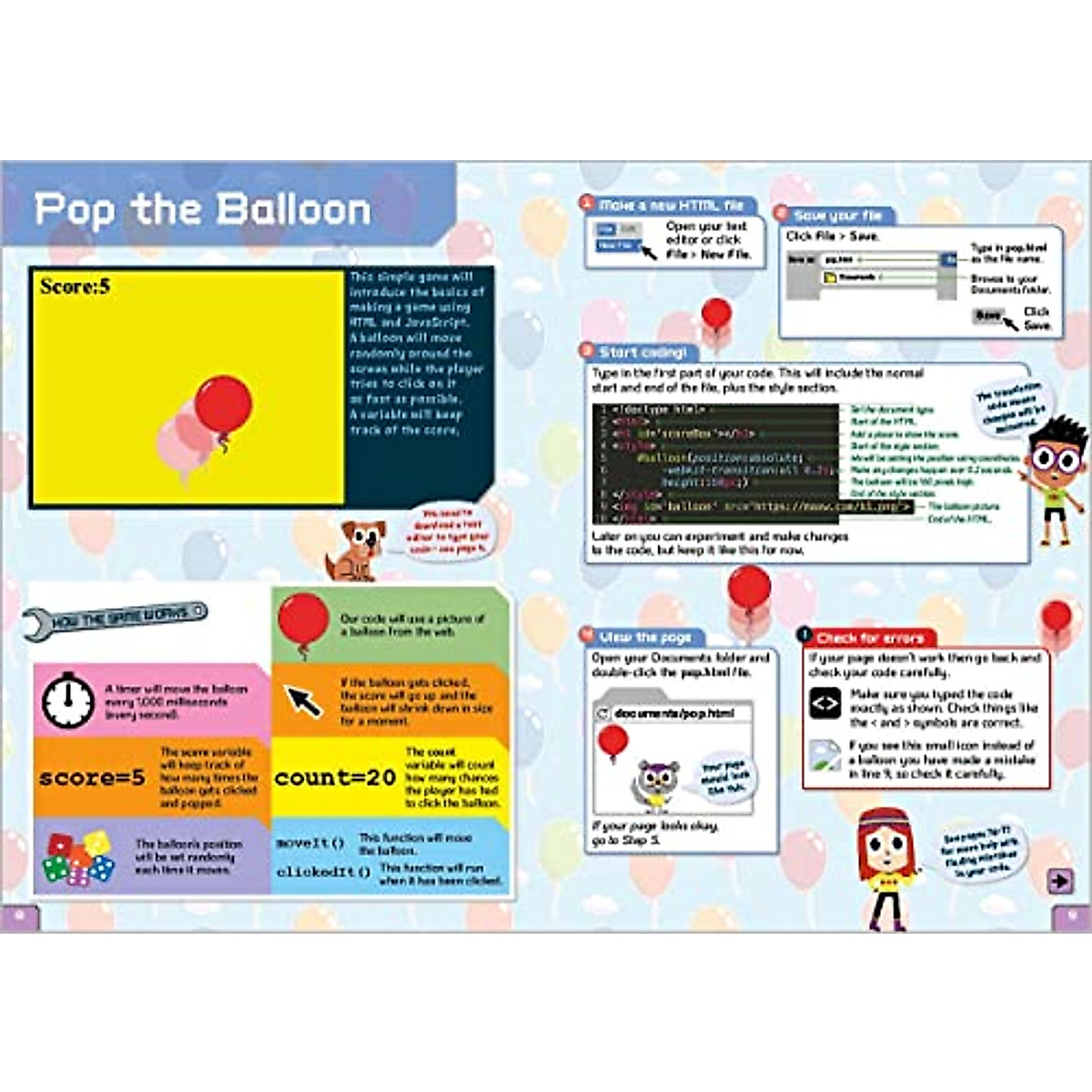 Coding with HTML & JavaScript - Create Epic Computer Games: The QuestKids children's series (In Easy Steps)