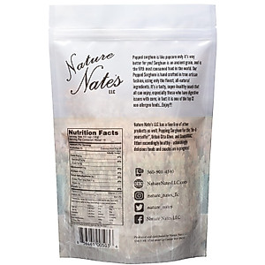 Nature Nate’s Popped Sorghum, Avocado Oil Sea Salt - Organic, Keto & Gluten Free, Whole 30, Healthy Snacks, Better Than Popcorn, Made in USA - 5 Ounce