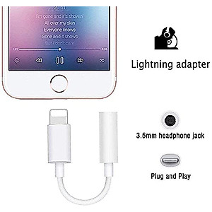iPhone 3.5mm Headphones Adapter [Apple MFi Certified] 2Pack Lightning to 3.5mm Headphones/Earbuds Jack Adapter Aux Cable Earphones/Headphone Converter for iPhone 14 13 12 11 XS XR X 8 7 iPad iPod