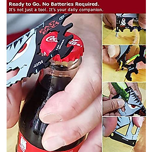 23 in 1 Cool Birthday Gifts for Men who Have Everything, Credit Card Multitool BadBoy, Wallet Tool Survival Multitool Card Set