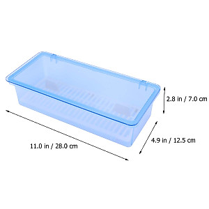 Hemoton Kitchen Utensil Holder Transparent Chopsticks Drain Rack Cutlery Box Spoon Fork Knife Drainer Basket Tableware Silverware Flatware Storage Caddy Organizer Container