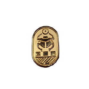FAMA.store Egyptian jewelry pendant Scarab 18K yellow Gold DOUBLE SIDE Pharaonic 5.25 Gr handmade in egypt