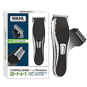 WAHL Clipper 2-in-1 Hair Clipper and Shaver Lithium-Ion Rechargeable Cord Cordless Hair Clipper and Shaver Combo Kit - Model 79568