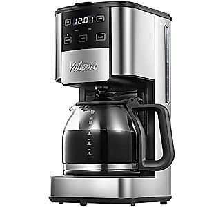 Programmable Coffee Maker, 12 Cups Coffee Pot with Timer and Glass Carafe, Brew Strength Control, Keep Warming, Mid-Brew Pause, Coffee Machine with Permanent Coffee Filter Basket, Anti-Drip System
