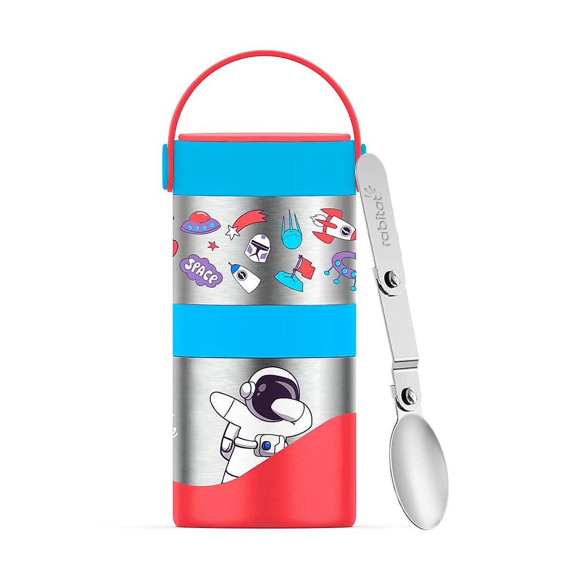 Rabitat MEALMATE MAX Vacuum Insulated Food Jar | Stainless Steel Food Jar for Kids (MEALMATE MAX 700ml, Shyguy)