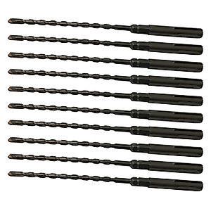 10PCS, 3/16" x 7", SDS Plus Hammer Drill Bit