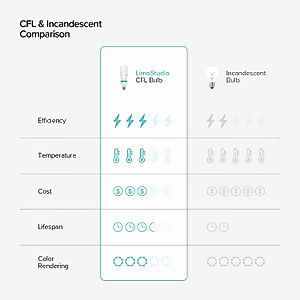 LimoStudio [2-Pack] 45 Watt, 6500K Fluorescent CFL Daylight Balanced Light Bulb for Photography Photo Video Studio Lighting, AGG2359