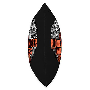 Kidney Cancer Awareness Fighting Hope Support Kidney Orange Ribbon Cancer Awareness Support Throw Pillow, 18x18, Multicolor