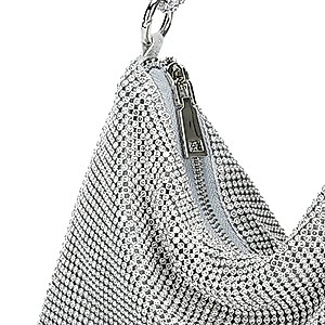 YIKOEE Glitter Rhinestone Purse Crystal Evening Clutch Bag