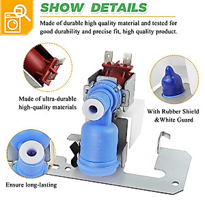 WR57X10033 Refrigerator Water Inlet Valve with Guard by Techecook - Fit for GE Hotpoint Kenmore Refrigerator - Replaces AP3189335 914151 SWR57X0090 SWR57X0093