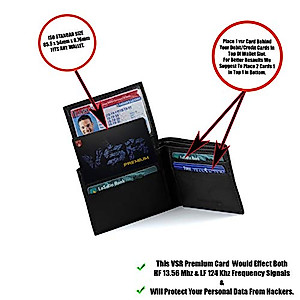 Credit Card Protector By VSR Premium RFID Blocking Shield Passport Debit IDs NFC Fraud Guard Contactless Scam Scanner Data Copier Signal Vault Safe Block Cloning Pickpocket Hack Proof Fits Any Wallet