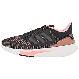 adidas Women's EQ21 Running Shoe, Core Black/Grey Six/Wonder Mauve, 8