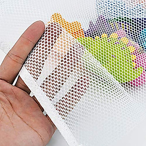 Yuehuam Bath Toy Organizer for Bathtub Hanging Mesh Toy Holder with Suction Bath Toy Storage for Tub, Bathroom Baby Toy Storage